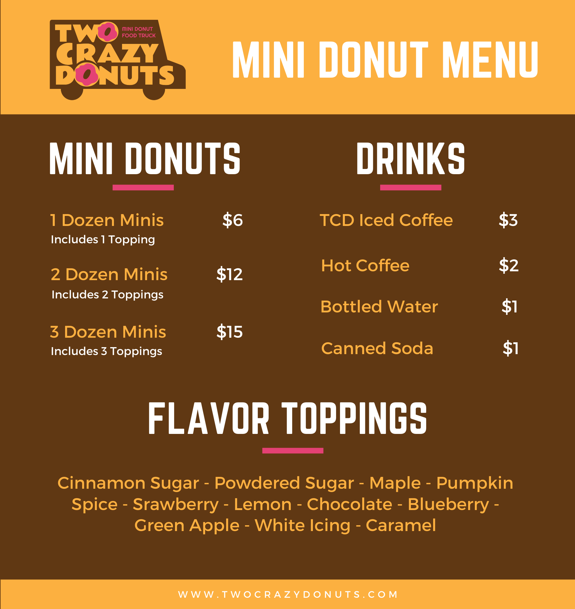 Menu – Two Crazy Donuts
