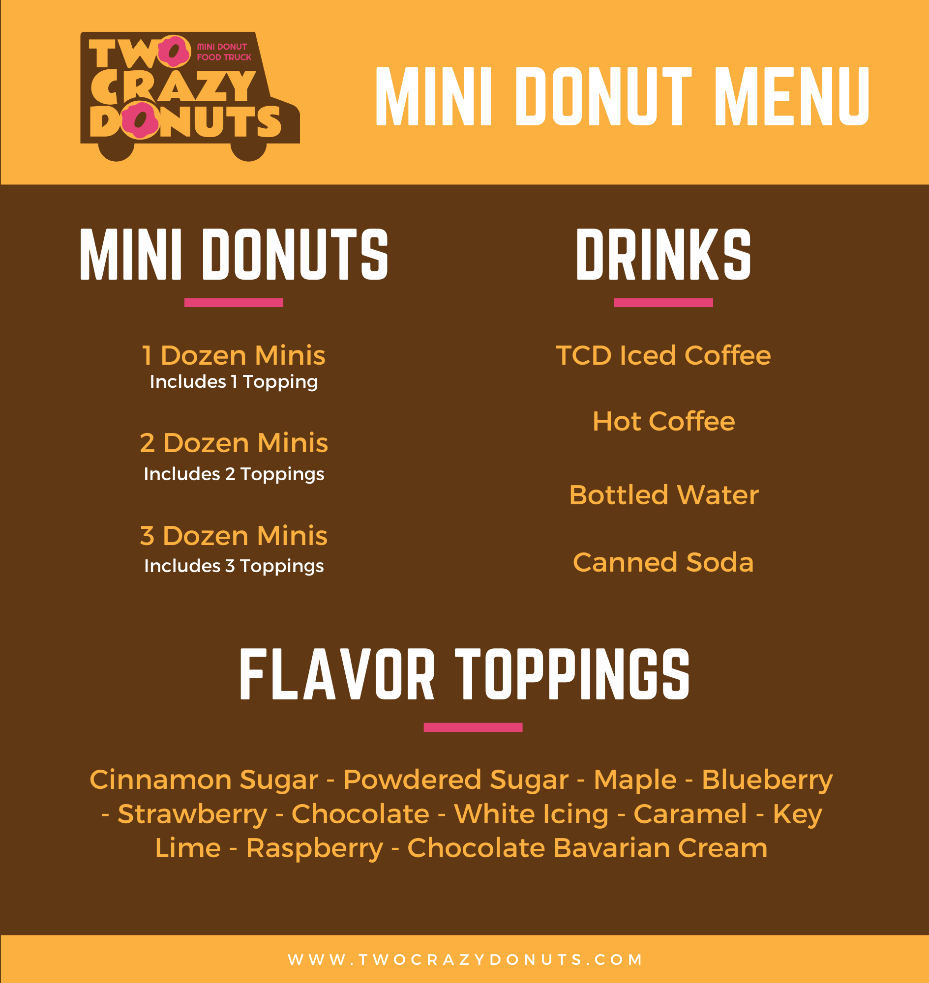 Menu – Two Crazy Donuts